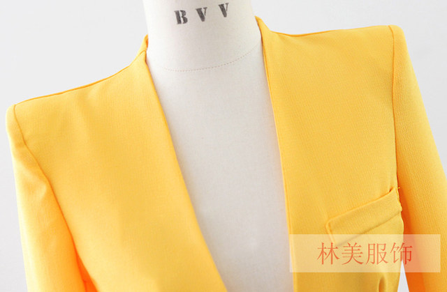 New summer slim small suit Korean women's clothing slim and sleek three-quarter sleeve women's ...