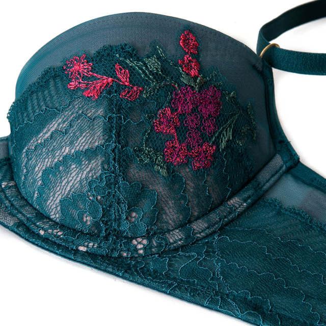 Dai Series ESSENCE Embroidered Women's Underwear Support Bra 16-8256