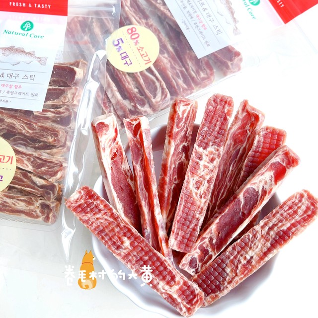 Korean Natural Core Beef Cod Fish Sticks Chicken Soft Jerky Reward ...