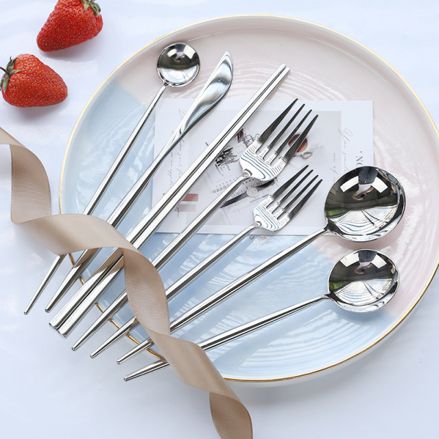 Nordic 304 Stainless Steel Western Kids and fork Chopsticks Four -piece ...