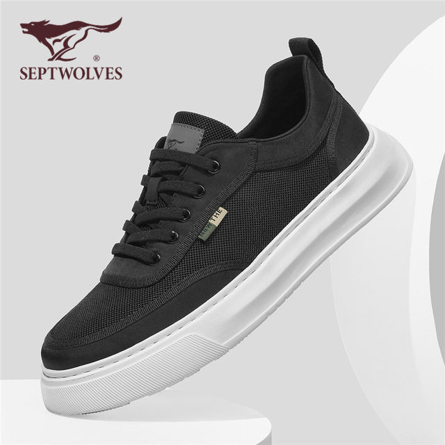 Septwolves versatile men's trendy shoes winter breathable flying mesh ...