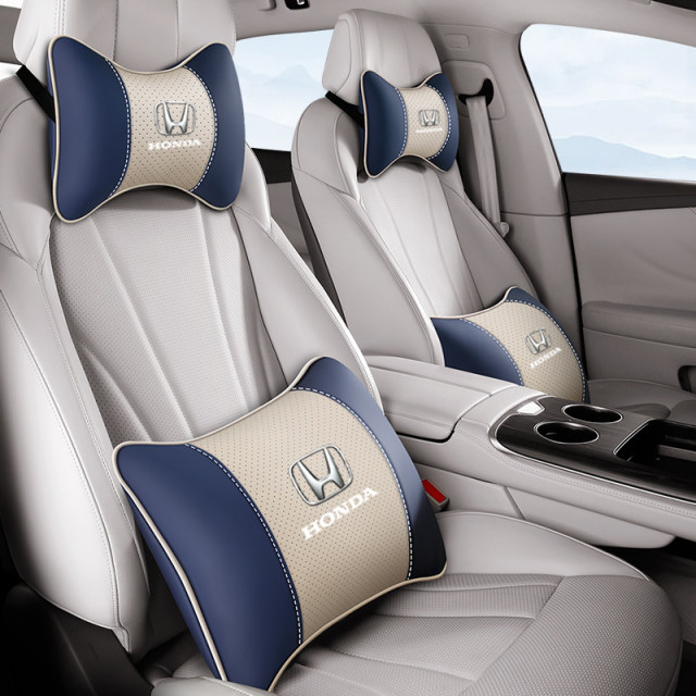 Suitable for Honda car headrests, a pair of neck pillows, CRV type grid ...