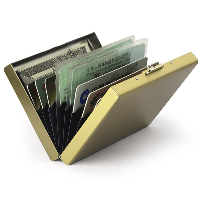 Metal card holder for men, stainless steel card holder for women, anti ...