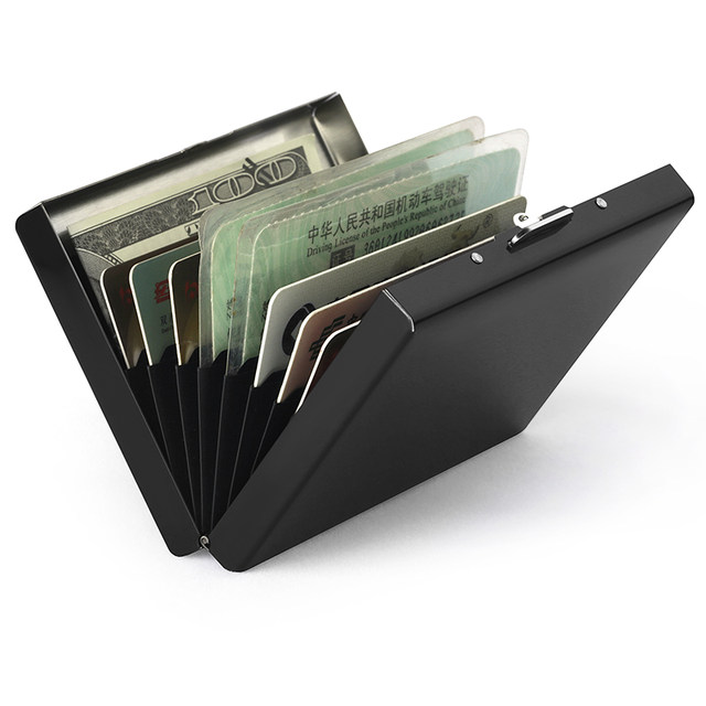 Metal card holder for men, stainless steel card holder for women, anti ...
