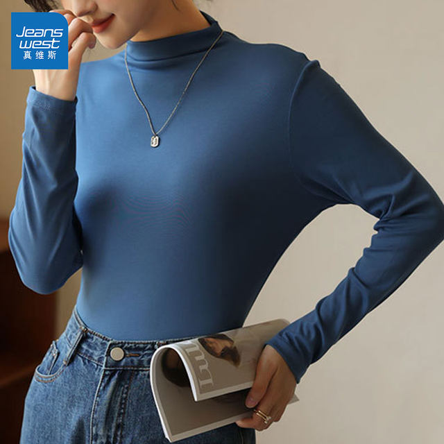 GL Jewish base shirt for women 2025 new autumn and winter half ...