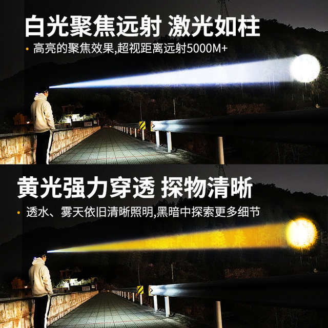 Shuosen head-mounted strong bald headlight charging super bright ...