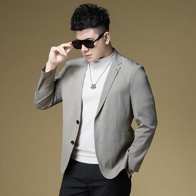 High-end trendy brand handsome men's suit 2025 new spring and autumn ...