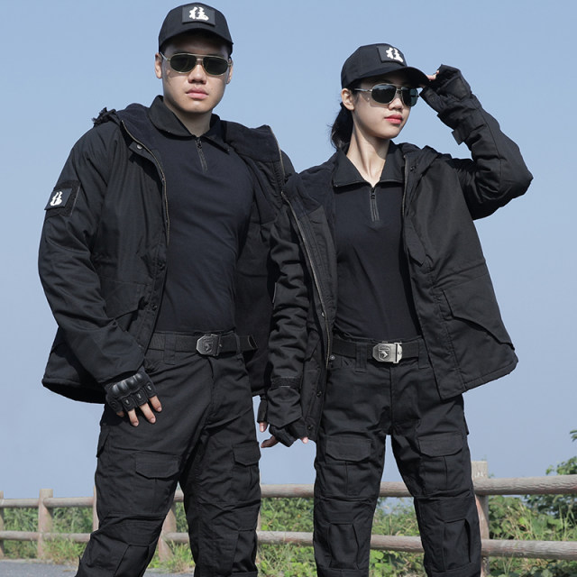 New outdoor autumn and winter velvet python pattern camouflage suit for ...