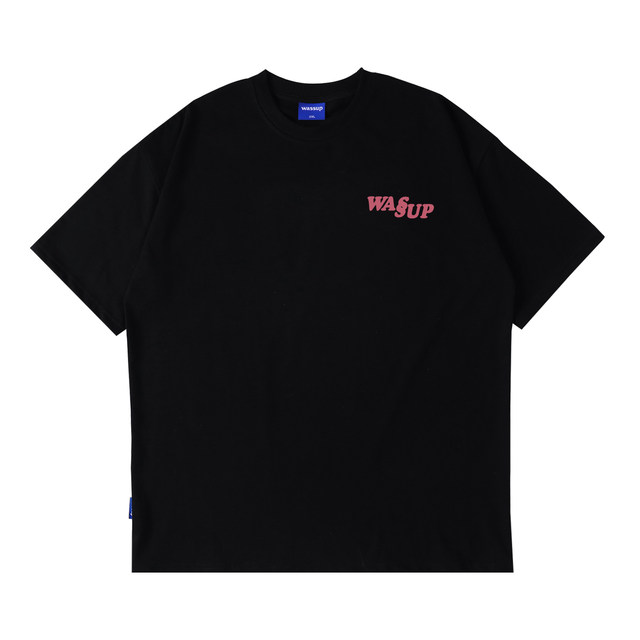 WASSUP trendy brand heavyweight pure cotton 280g letter logo T-shirts ...