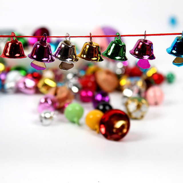 Colorful small bell jewelry accessories keychain metal painted bell DIY ...