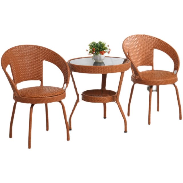 Balcony rattan chair single back chair handwoven living room bedroom ...