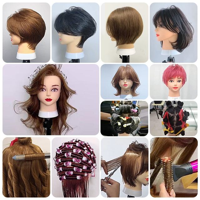 Head model hairdressing full real hair barber shop apprentice ...