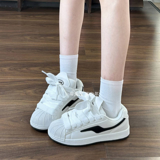 Shell Tou Hong Kong Style Classic Bread Shoes for Women Ins2025 Summer ...