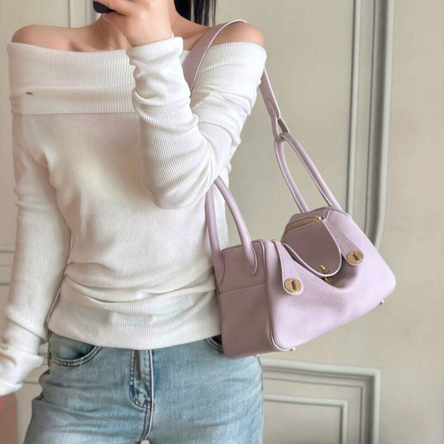 First layer cowhide mini Lindi bag for women with high-end versatile ...