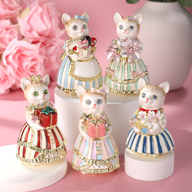 Japanese Picals jewelry box, cute cat girl, ring box, proposal, gift ...