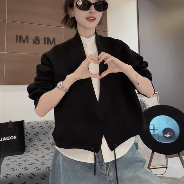 2025 spring new jacket for women short loose V-neck lazy style high-end ...