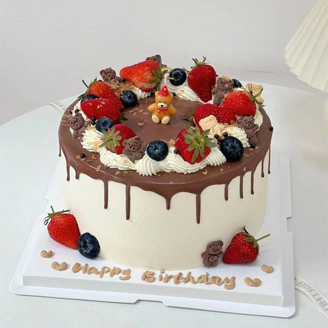 Personalized fruit naked birthday cake, Yangquan City, Shanxi Province ...