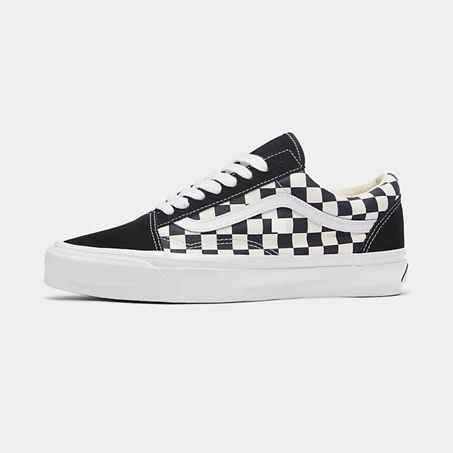 VANS high -end series OLD SKOOL 36 black and white chessboard grid low ...