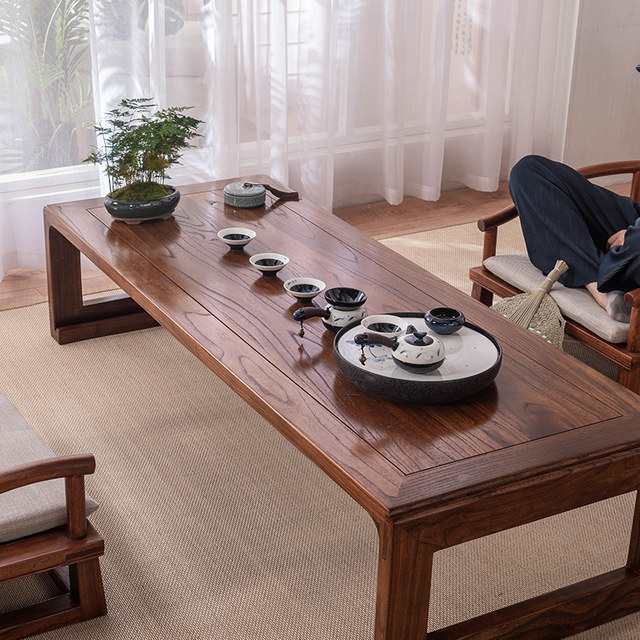 Laocoma Japanese -style new Chinese -style tatami coffee table solid ...