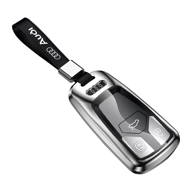 Audi q5l key cover 2025 a4l metal buckle car high-end shell decoration products aluminum alloy bag