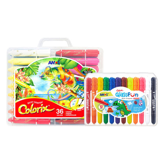 AMOS Korean imported children's crayons rotating wire skids -soluble ...