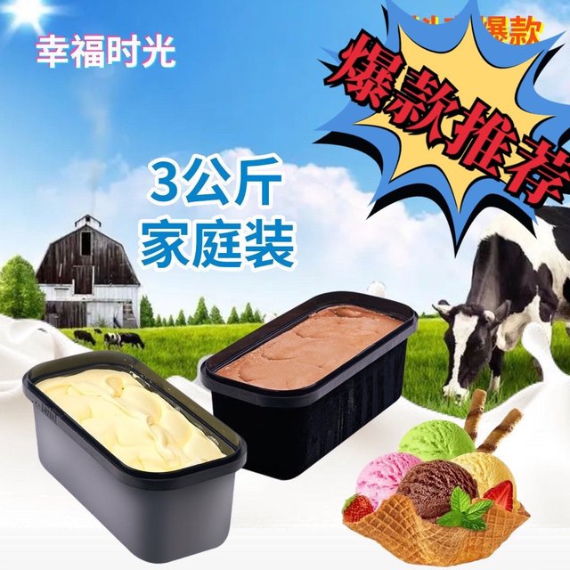 Happy Time Big Bucket Boxed Family Ice Cream 3kg Hotel Commercial ...