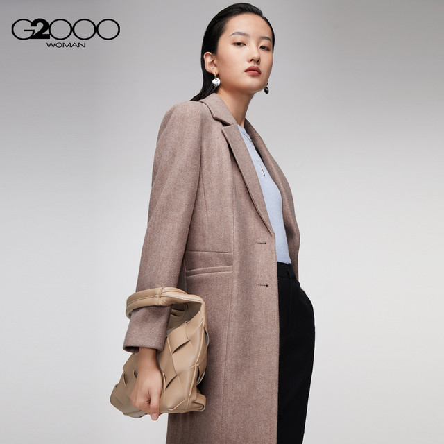 G2000 elegant commuter warm lapel autumn and winter style single ...