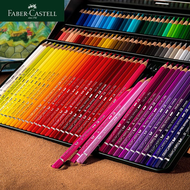 German Faber-Castell green iron box oil-based color pencil Green Hui ...
