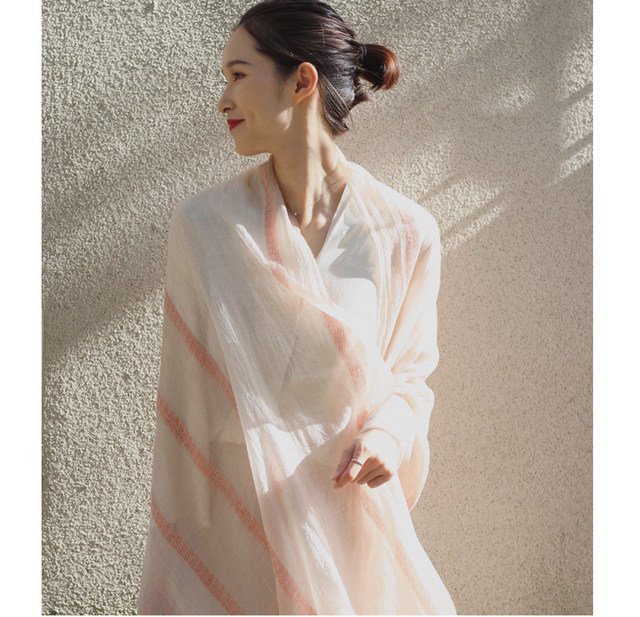 Custom spinning new meat powder light cashmere scarf large shawl spring ...