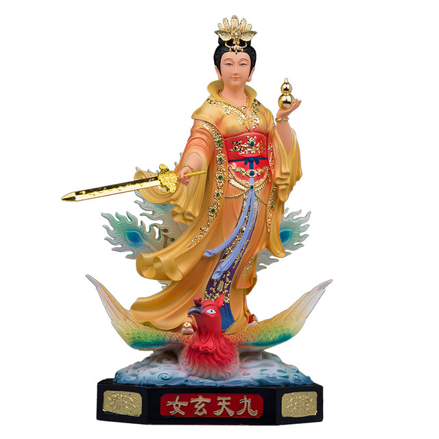 Fanju Jiutian Xuanxuan Statue Stand on Han Baiyu Nine Tian Niangniang ...