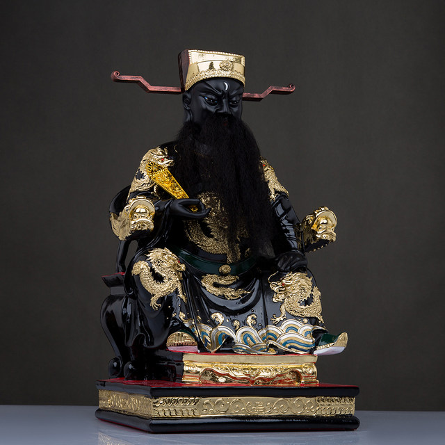 Bao Gongbao Qingtian God Statue Home Blessing Resin Handmade Color Pack ...