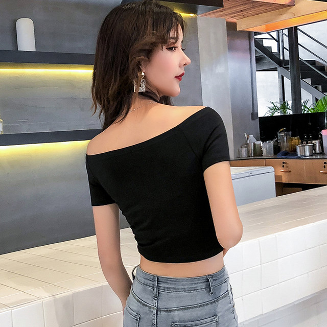 One word leading short -sleeved T -shirt female summer cotton out ...