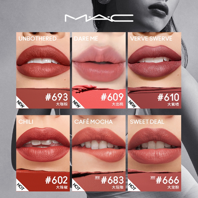MAC/Character Big Bullet Lipstick Matte Moisturizing Whitening Color 602