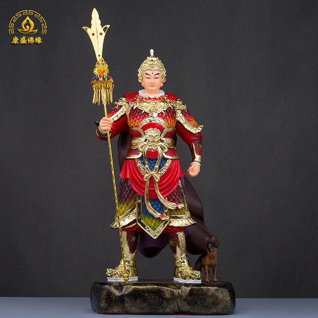 Erlang God Statue Yang Yan Bai Jade Buddha Statue Xiaotian Dog Erlang ...