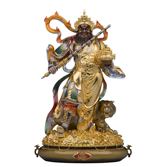 Pure Bronze Station Wu Cai Shen Zhao Gongming Statue Zhao Yuanshou ...