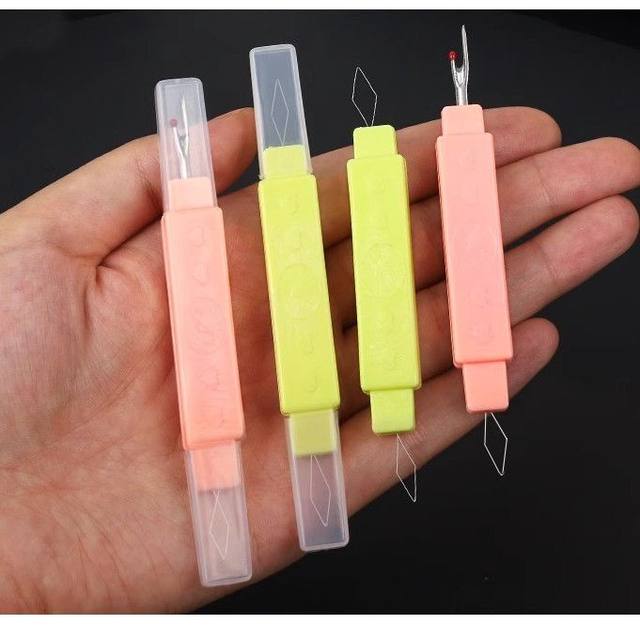 Double-head two-in-one threading and removing clothes artifact lead ...