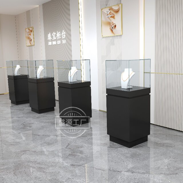 Glass display cabinet Antique porcelain jewelry counter Strange stone ...