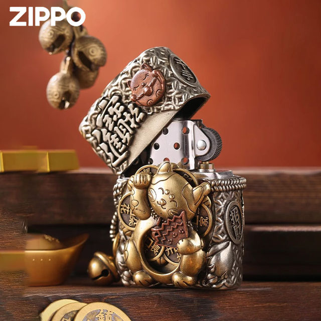 Zippo collection original authentic Thousand Hands Zhaocao Cat ...