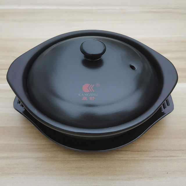 Kangshu ceramic shallow casserole stewed chicken and rice clay pot for ...