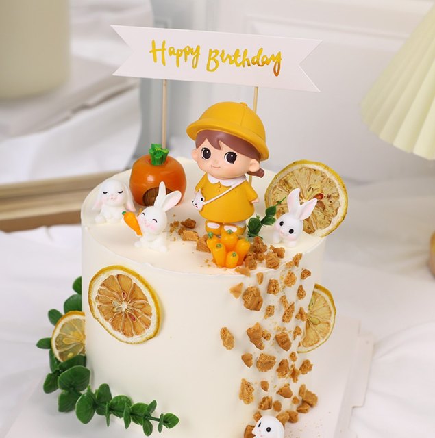 Resin cute Xiaoxiao little yellow hat girl Bella Michelle Princess ...