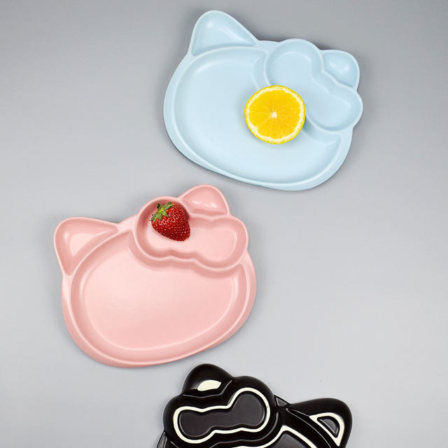 Hello Kitty Cartoon Katti Cat Children Ceramic Date Cute Model Disk ...