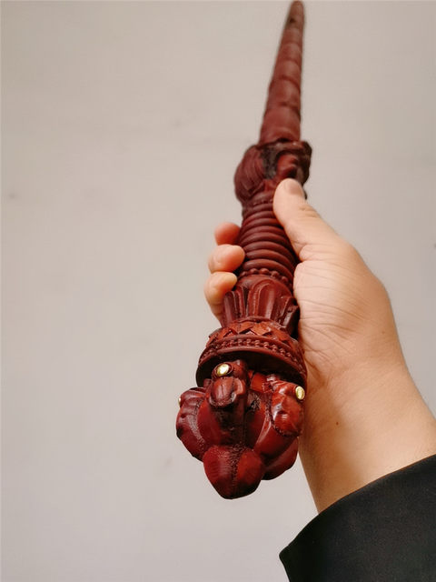 Taoist supplies, jujube wood whip, dragon head whip, Jiang Taigong's ...