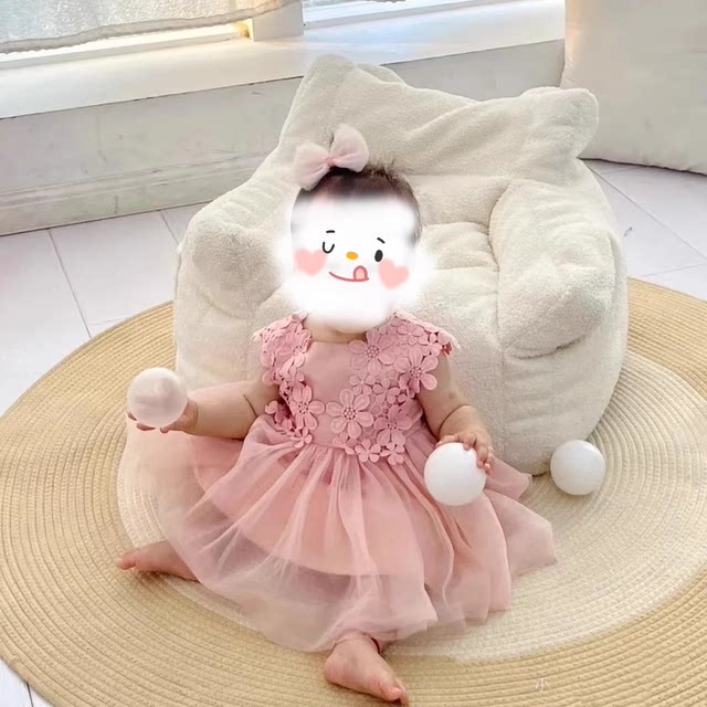 Bab Dress Baby Girl One Year Old Dress Dress Birthday Full Moon ...