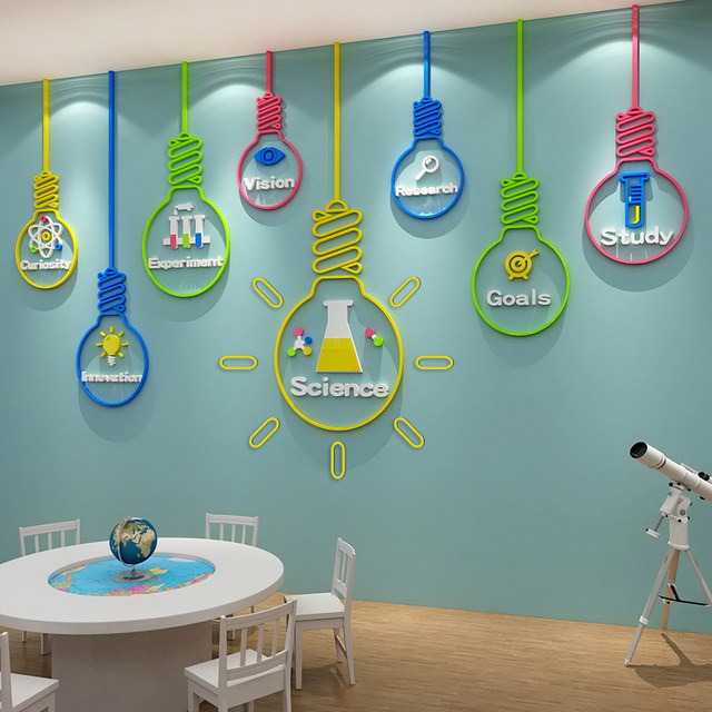 Science Zone Laboratory Wall Decoration Kindergarten Environmental ...