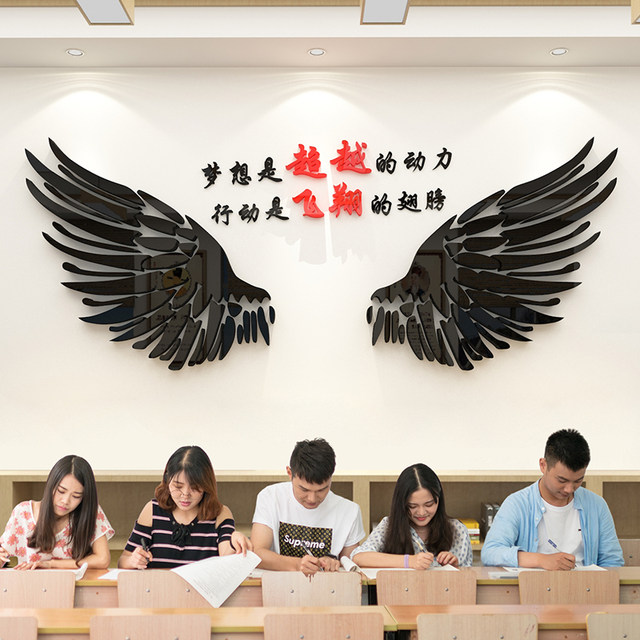 Wing background wall classroom layout decoration class Cultural wall ...