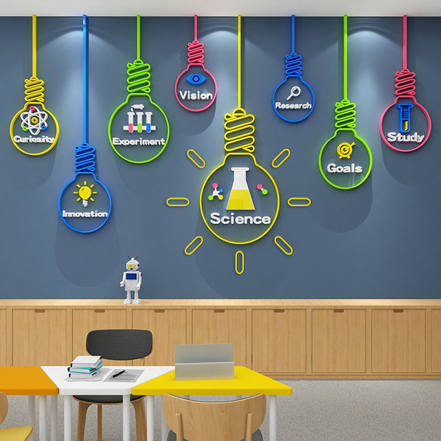 Science Zone Laboratory Wall Decoration Kindergarten Environmental ...