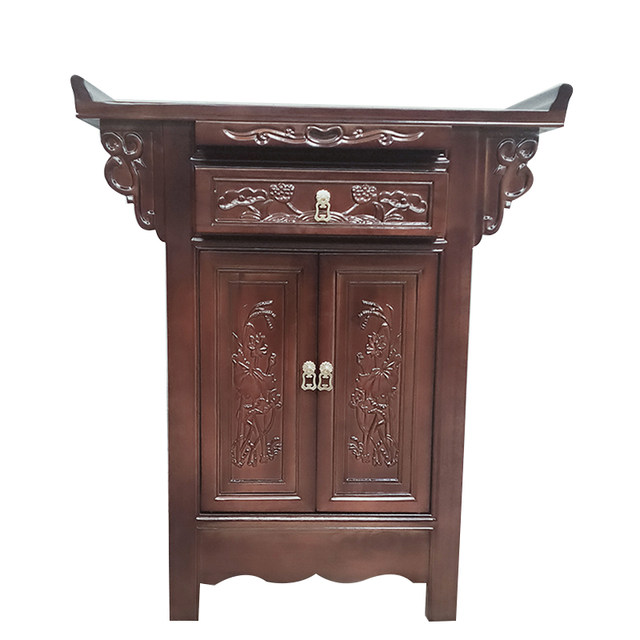 Old elm wooden altar Buddha stand home economical solid wood god table ...