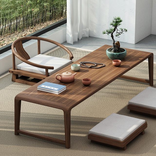 Zen Yimi Tatama Tea Table Japanese Coffee Table Solid Wooden Table Pay ...