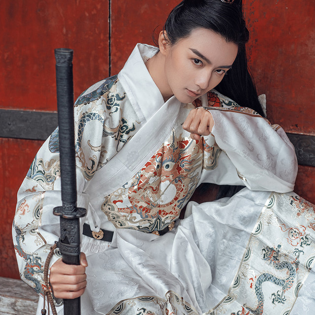 Han Shang Hualian Qiankun original authentic Ming Dynasty Hanfu Spring and Autumn Drawings men ...