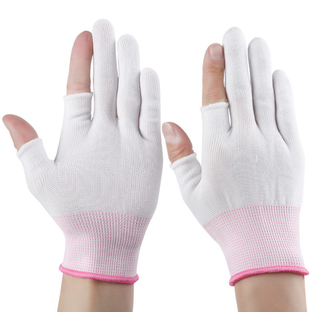Gloves labor protection wear-resistant work cloth thin double half ...